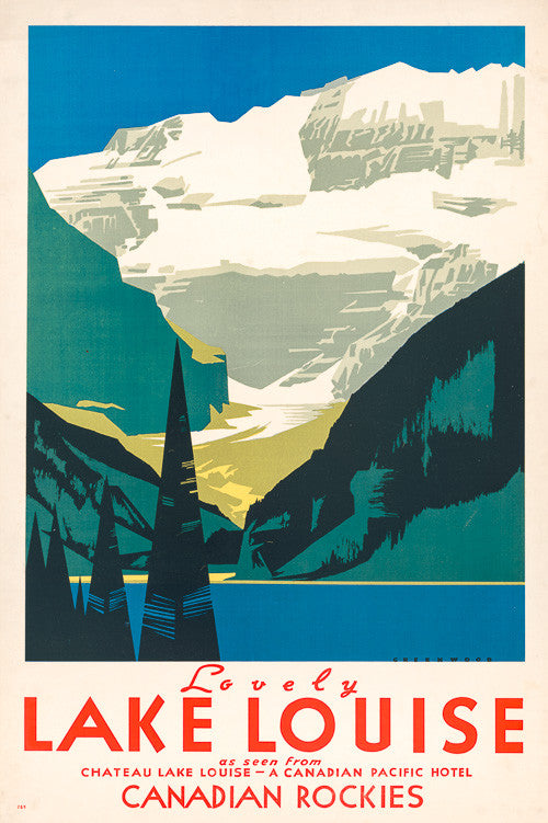 Lovely Lake Louise Vintage Travel Poster – Vintagraph Art