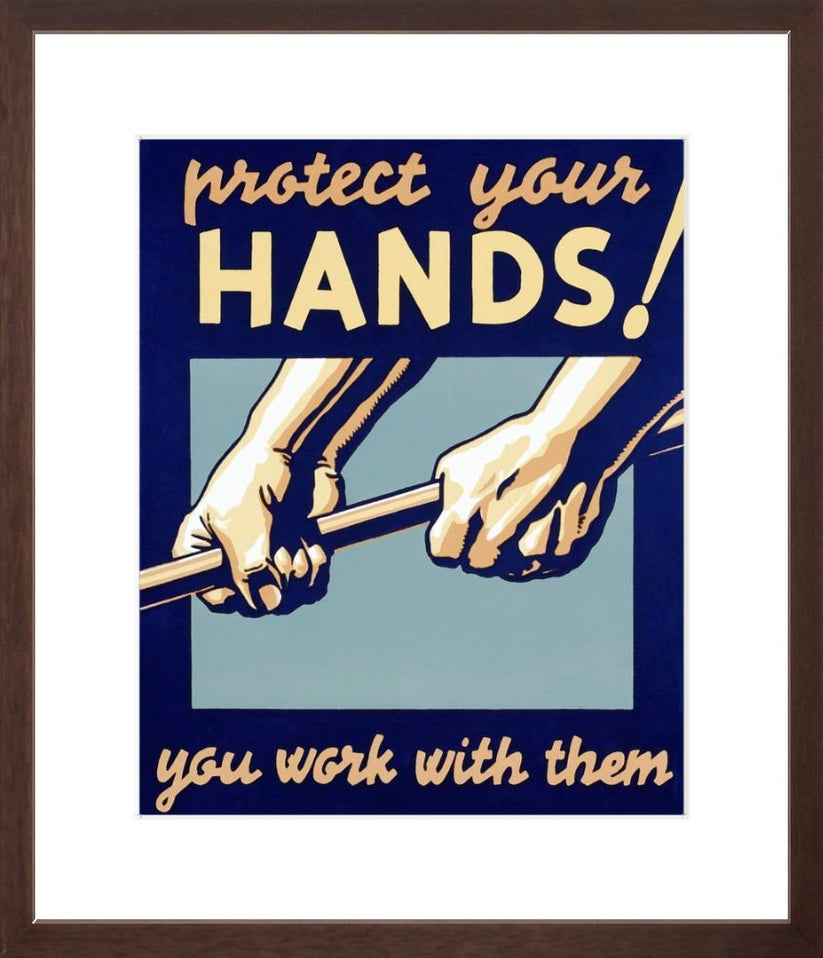 Protect Your Hands Poster – Vintagraph Art