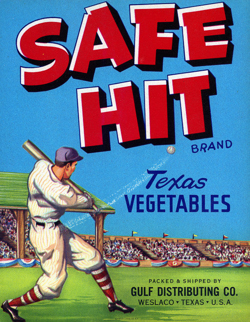 Safe Hit Texas Vegetables – Vintagraph Art
