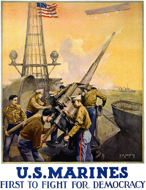 U.S. Marines First to Fight for Democracy – Vintagraph Art